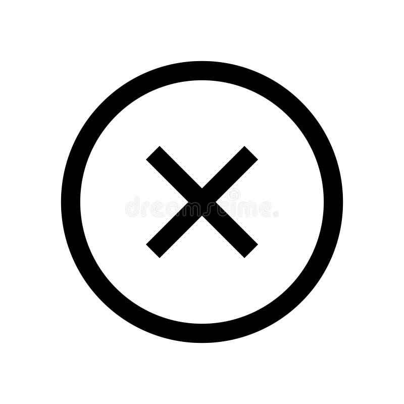 Access Blocking Icon Line Isolated on White Background. Black Flat Thin ...