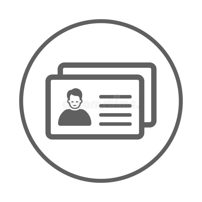 Access Card, Personal Icon. Gray Vector Graphics Stock Vector ...
