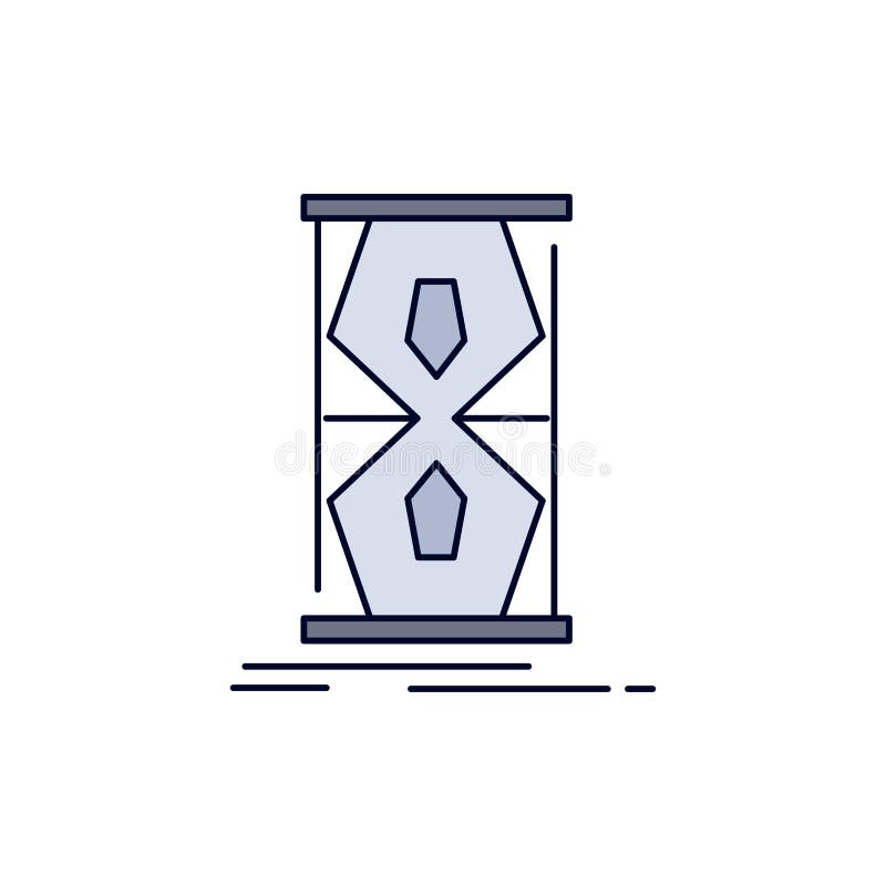 Access, Clock, Early, Sand Clock, Time Flat Color Icon Vector Stock ...