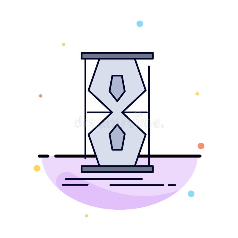 Access, Clock, Early, Sand Clock, Time Flat Color Icon Vector Stock ...