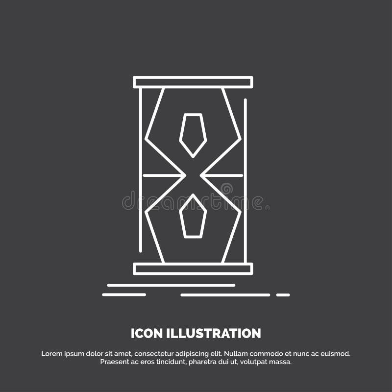 Access, Clock, Early, Sand Clock, Time Icon. Line Vector Symbol for UI ...