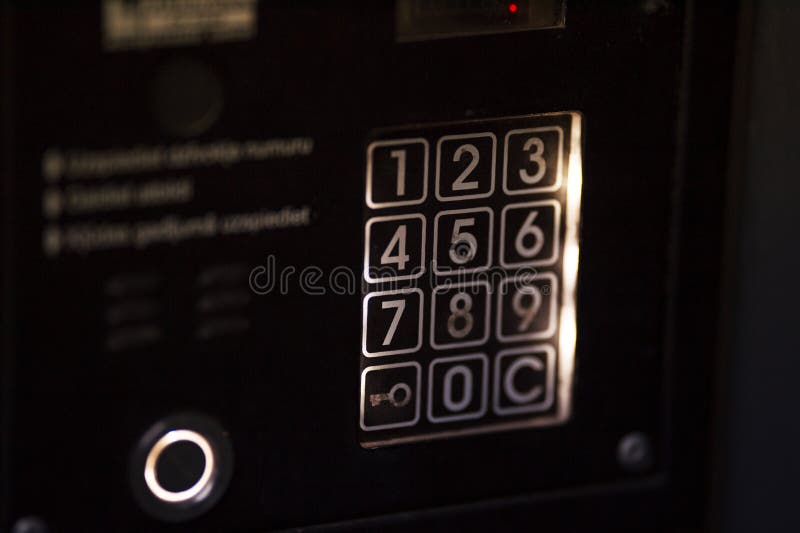 Access code lock black stock image. Image of control - 135606367