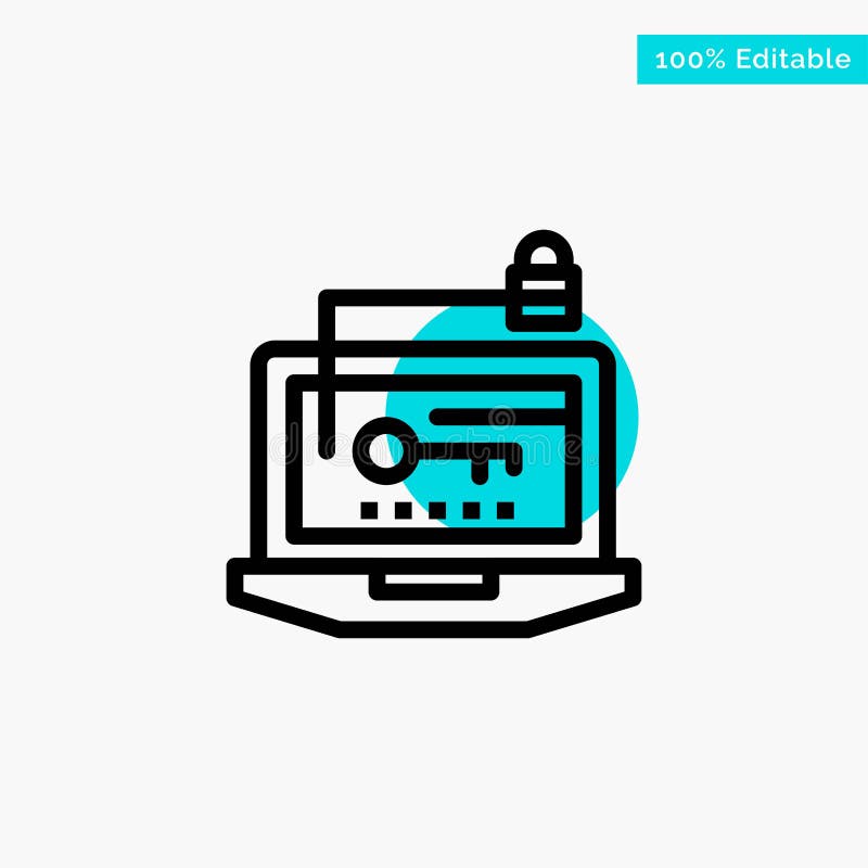Access, Computer, Hardware, Key, Laptop Turquoise Highlight Circle Point Vector Icon Stock ...