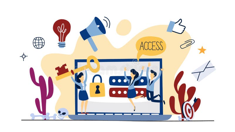 Access Concept Illustration Stock Vector - Illustration of privacy ...