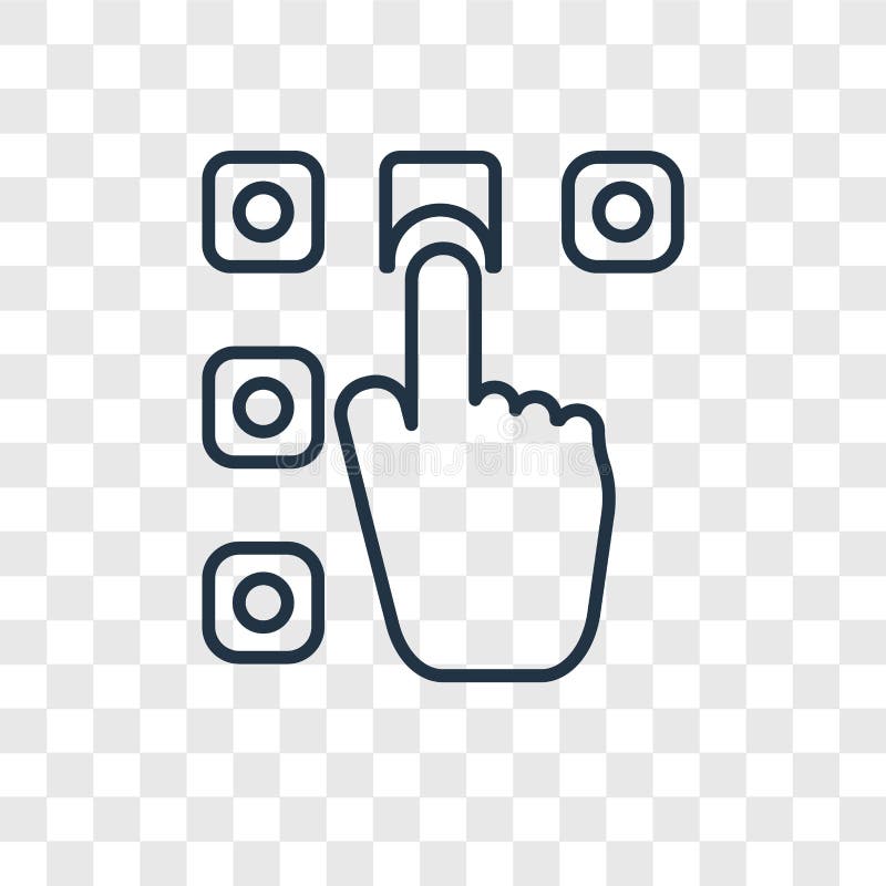 Access Concept Vector Linear Icon Isolated on Transparent Background ...