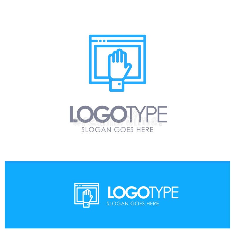 Access, Content, Free, Internet, Open Blue OutLine Logo with Place for ...