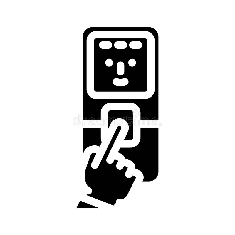 Access Control Biometric Glyph Icon Vector Illustration Stock Vector ...