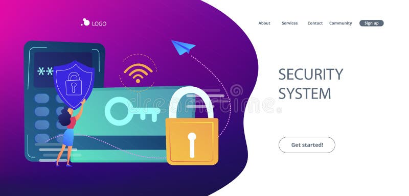 Security Access Card Concept Vector Illustration. Stock Vector ...