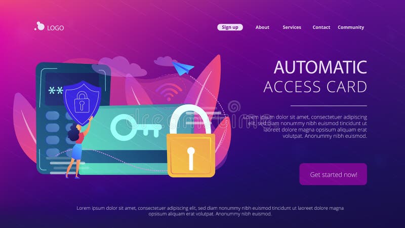 Security Access Card Concept Vector Illustration. Stock Vector ...