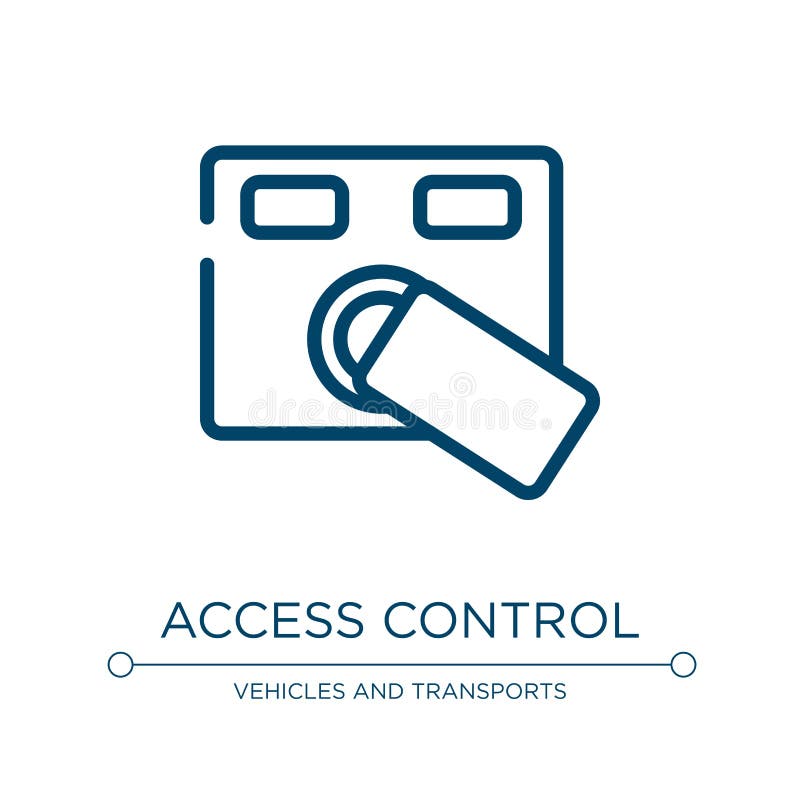 Access Control Icon. Linear Vector Illustration from Public Transport ...