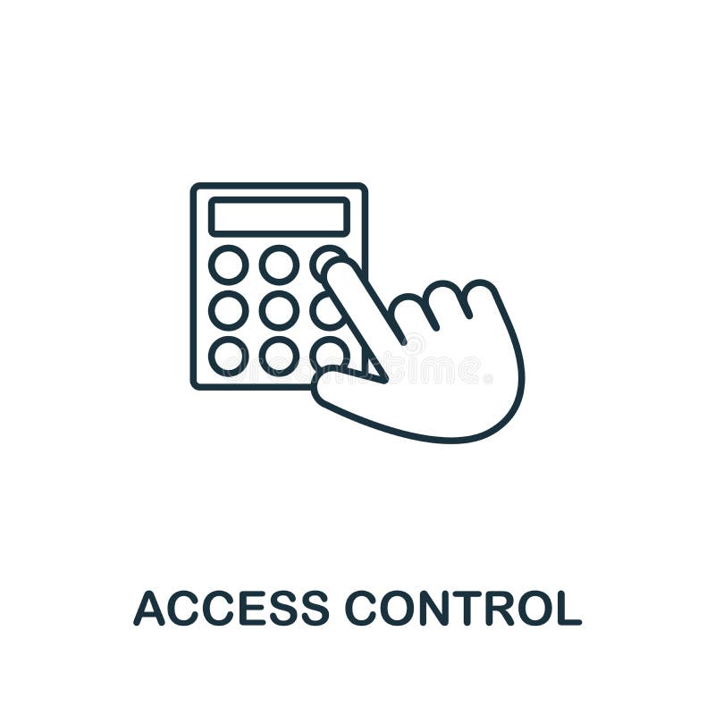 Access Control Icon. Monochrome Simple Cyber Security Icon for ...