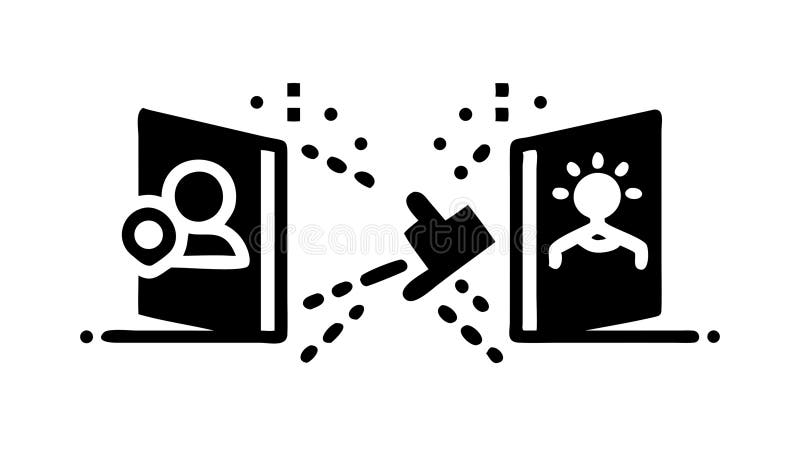 Access Control Icon Showing User Authentication with Approval and ...