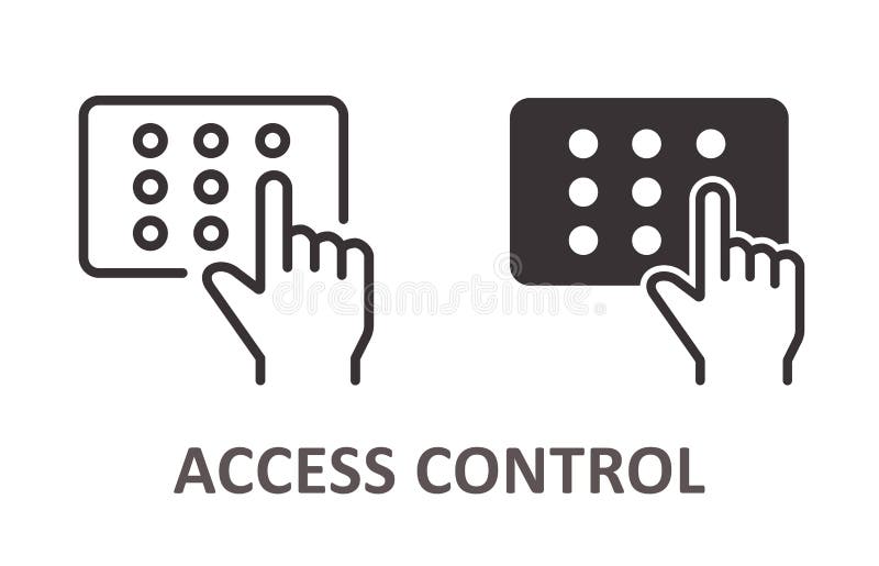 Access Control Icon on White Background. Vector Illustration. Stock ...
