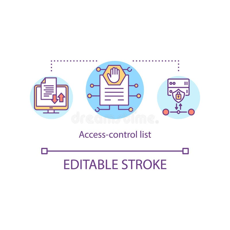 Access Control List Concept Icon Stock Vector - Illustration of ...