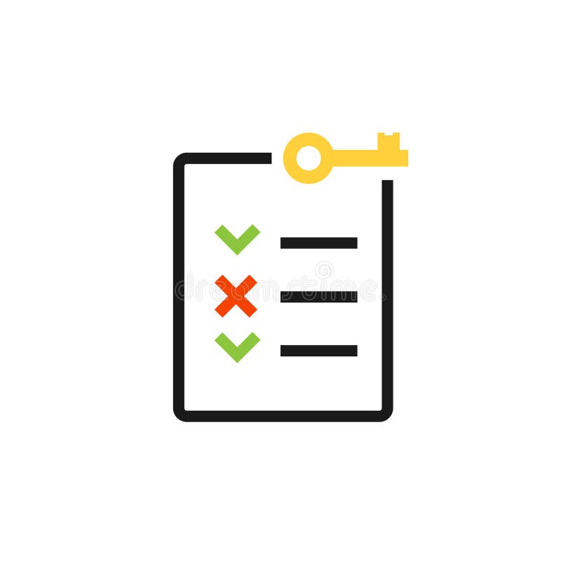 Access control list icon stock vector. Illustration of authorization ...