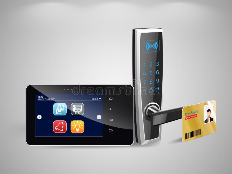 Access Control and Management System Stock Vector - Illustration of ...