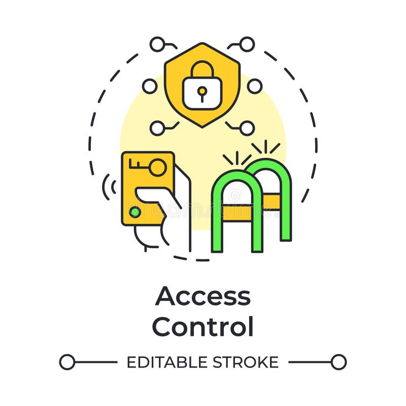 Access Control Multi Color Concept Icon Stock Vector - Illustration of ...