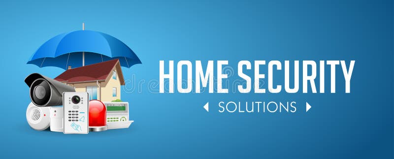 Access Control System - Alarm Zones - Security System Concept - Website Banner Stock Vector ...