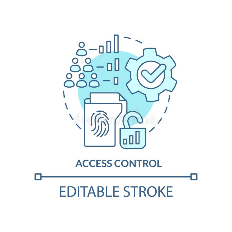 Access Control Turquoise Concept Icon Stock Vector - Illustration of ...