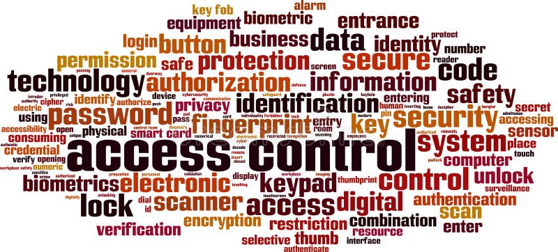 Access control word cloud stock vector. Illustration of information ...