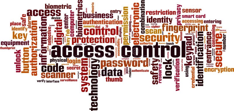 Access control word cloud stock vector. Illustration of card - 162840624