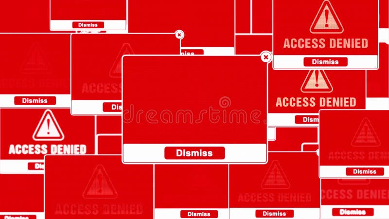 Access Denied Codes Identifying Security System On Screen Loop Animation Stock Video Video Of
