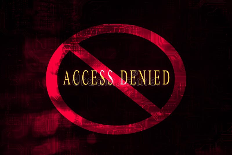 `Access Denied` at Computer System Screen Stock Illustration ...