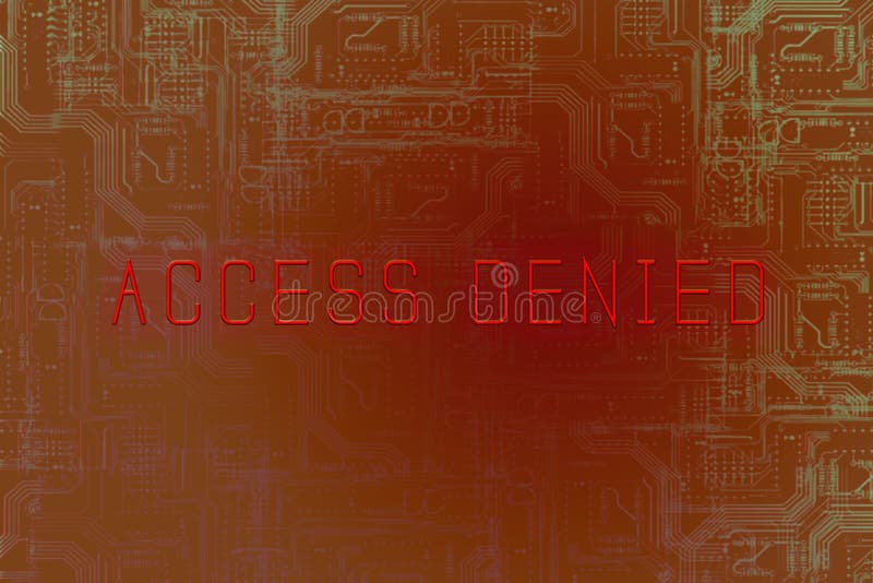 `Access Denied` at Computer System Screen Stock Illustration ...