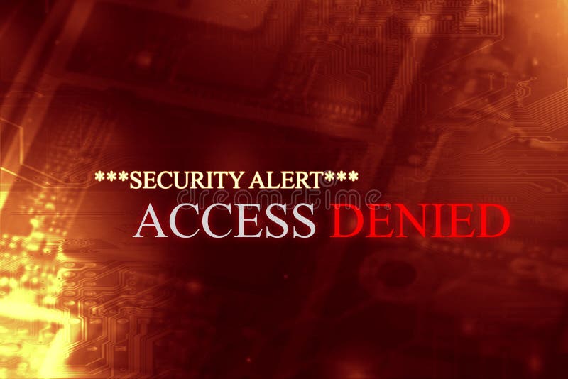 `Access Denied` at Computer System Screen Stock Image - Image of lock ...