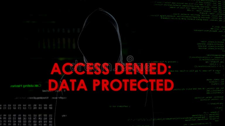 Access Denied Data Protected, Unsuccessful Hacking Attempt on Server ...
