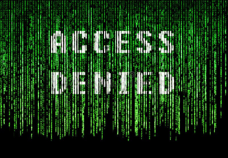 Access Denied Computer Screen Stock Illustration - Illustration of ...