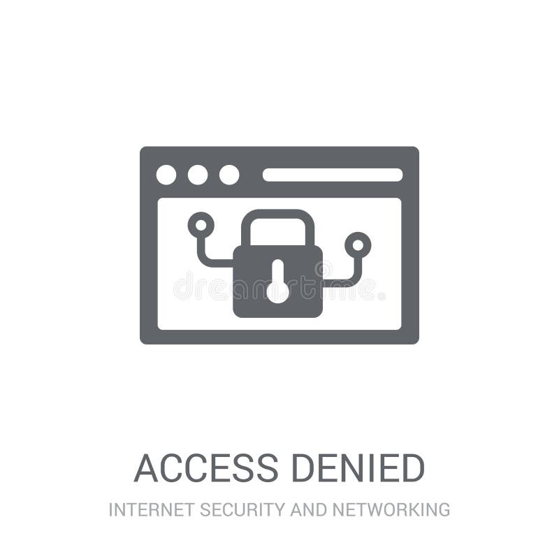 Access Denied Icon. Trendy Access Denied Logo Concept on White B Stock ...
