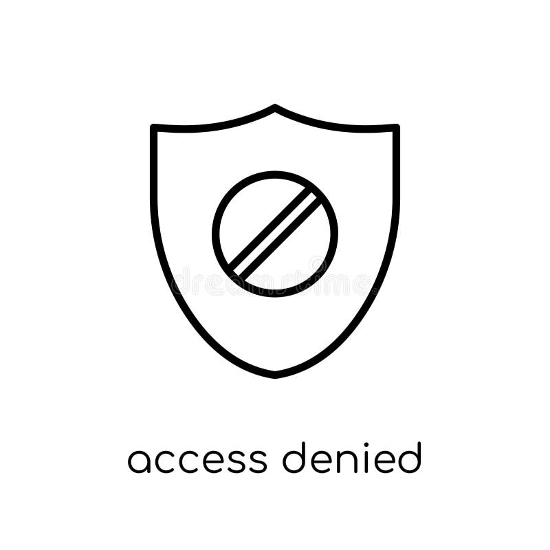 Access Denied Icon. Trendy Modern Flat Linear Vector Access Denied Icon ...