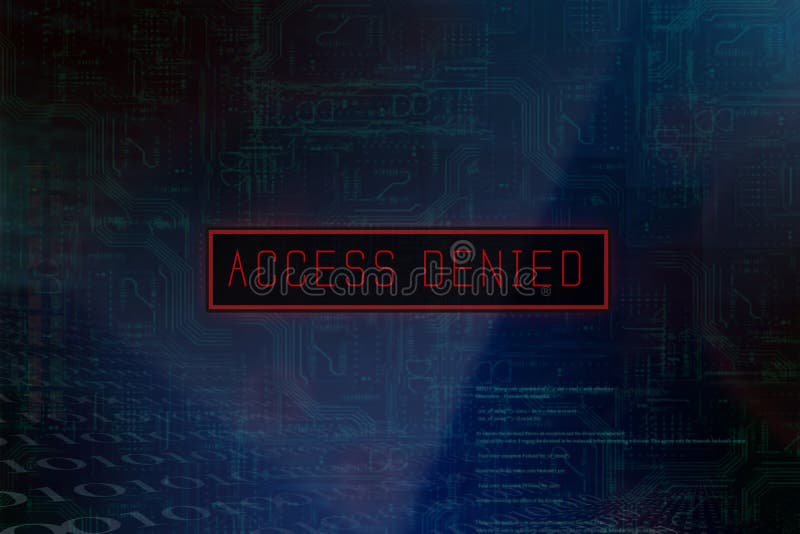 `Access Denied` at Computer System Screen Stock Illustration ...