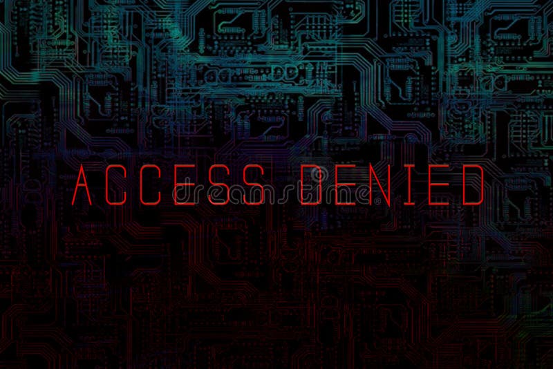 `Access Denied` at Computer System Screen Stock Illustration ...