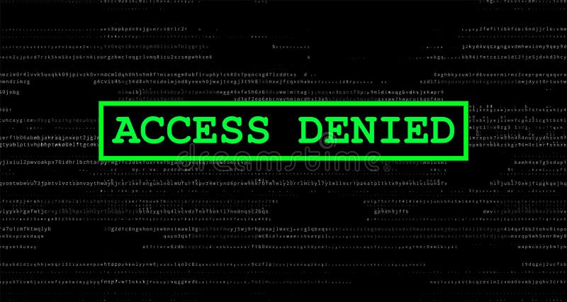 Access Denied Message on the Screen. Vector Futuristic Interface Stock ...