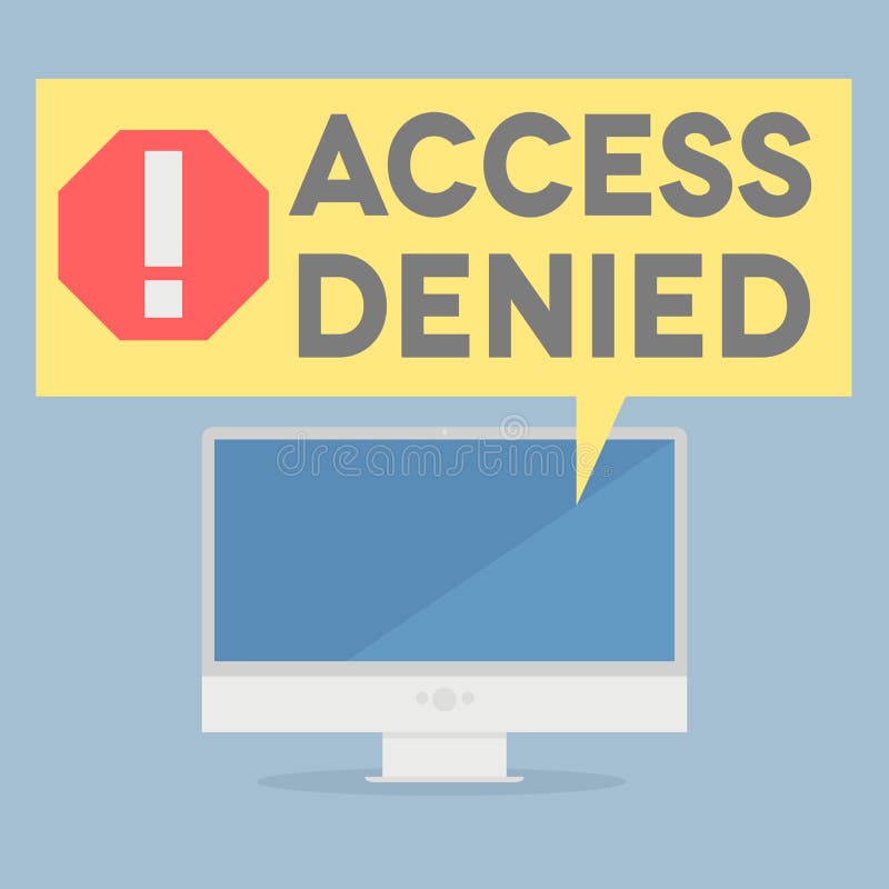 Access Denied stock illustration. Illustration of black - 2225859