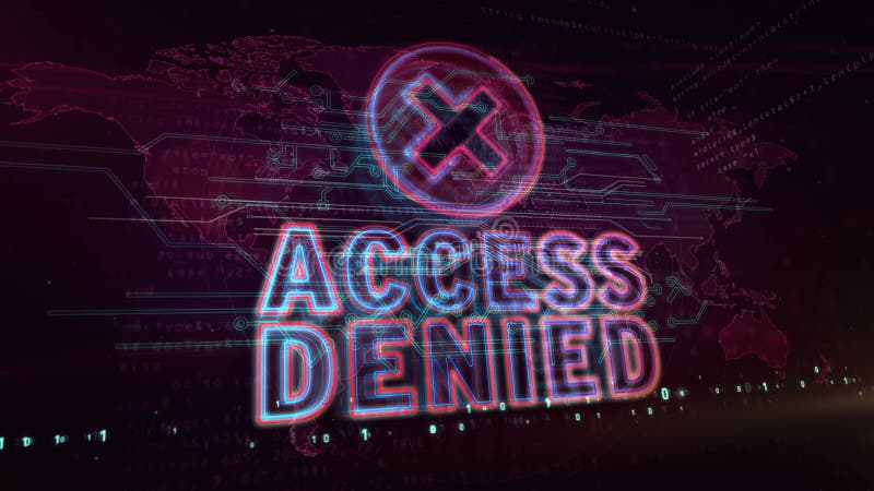 Access Denied Neon Sign Abstract Loopable Animation Stock Footage ...