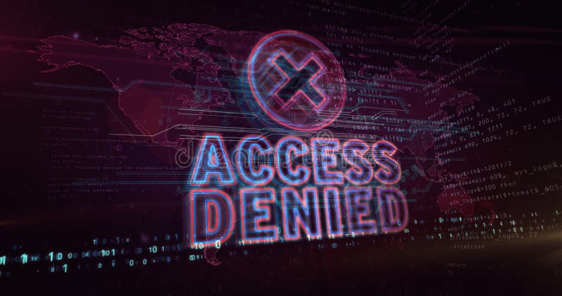 Access Denied Neon Sign Abstract Concept 3d Illustration Stock ...