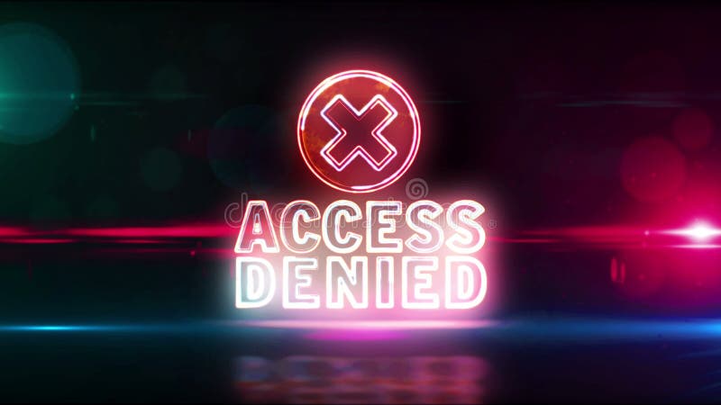 Access Denied Neon Sign Abstract Concept Animation Stock Video - Video ...