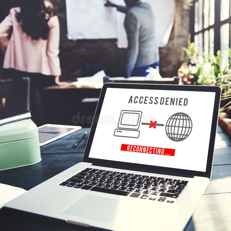 Access Denied Password Protection Safety System Concept Stock Photo ...