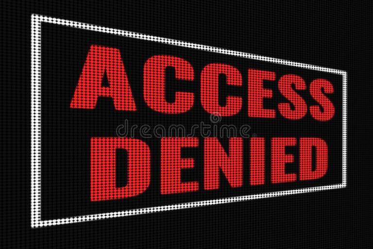 Access Denied Red Text on Dark Screen Stock Illustration - Illustration ...