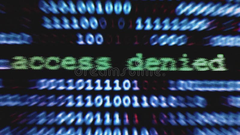 Access Denied on the Screen Glitch Effect Stock Video - Video of ...