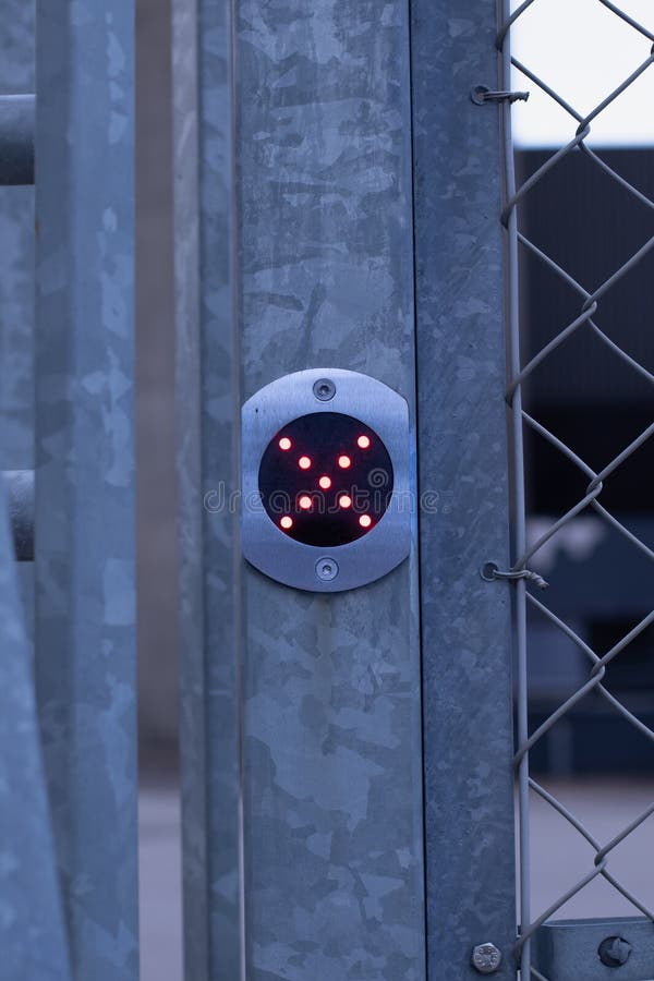 Access Denied at Security Gate into Restricted Facility Stock Photo ...
