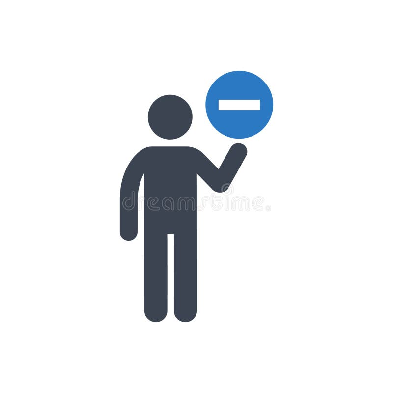 Access Denied Warning Icon stock vector. Illustration of sign - 347808382