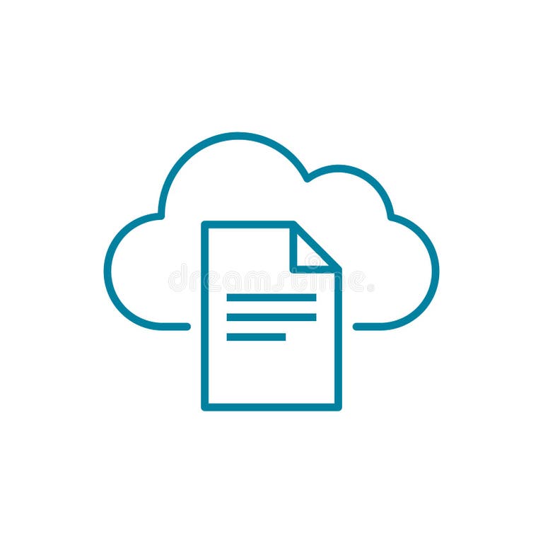 Access Document on the Cloud Icon. Download or Upload File on Cloud ...