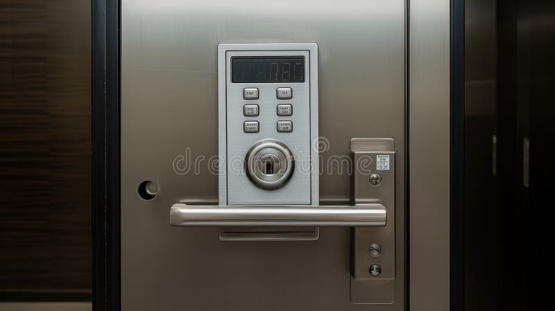 Access employee door stock illustration. Illustration of authorization ...