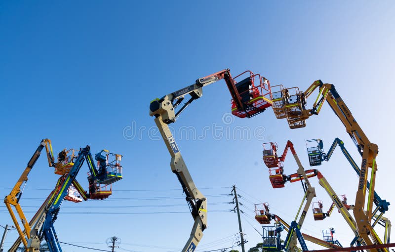 Access Equipment and Boom Lifts with an Elevating Platform Editorial ...