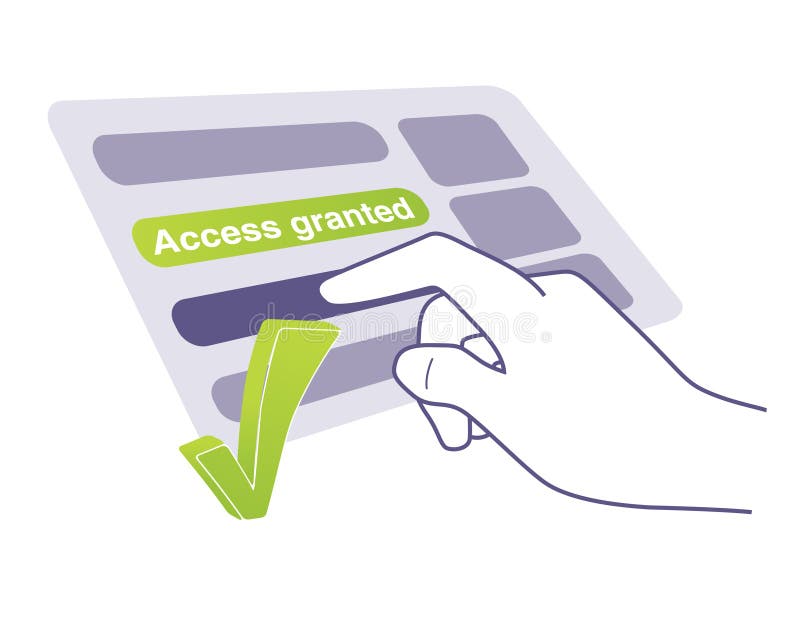 Access granted stock vector. Illustration of accessing - 11455583