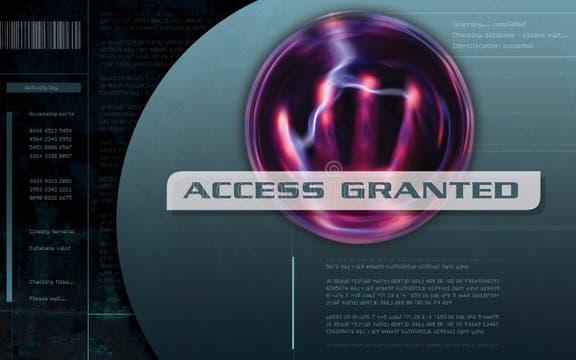 Access Granted Computer Screen Stock Illustration - Illustration of ...